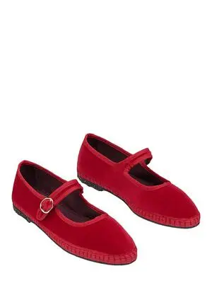 FLABELUS Mellark Mary Jane Flat - Red