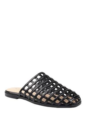 ZIGI Shiraz Faux Leather Mule - Black Leather