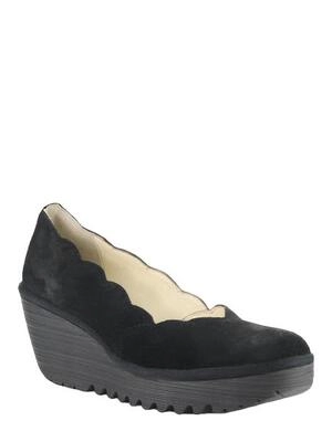 Fly London Yerk Wedge Pump - Black