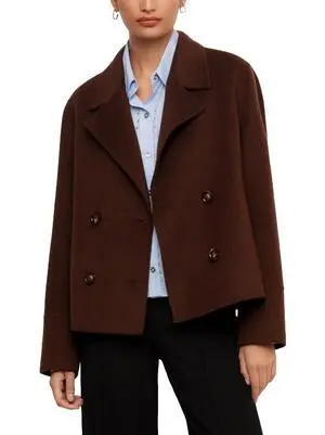 Fifteen Twenty Naomi Cropped Peacoat - Wood