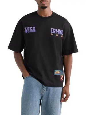 CRIMINAL DAMAGE Vega Graphic T-shirt - Black