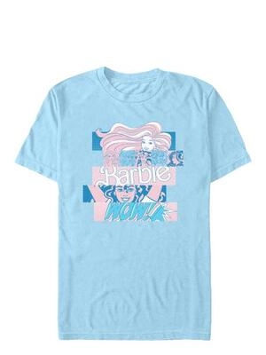 BARBIE Wow Fashion Comic Book Short Sleeve Graphic T-shirt - Light Blue
