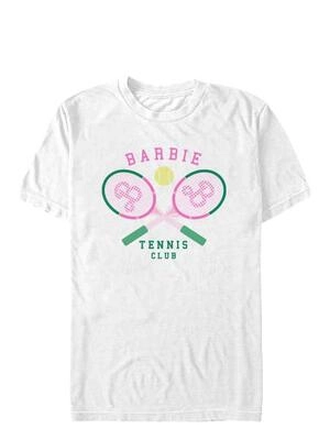 BARBIE Tennis Rackets Club Short Sleeve Graphic T-shirt - White