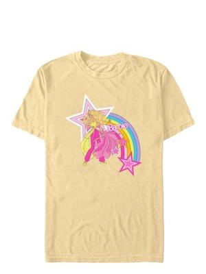 BARBIE Superstar And Rainbows Short Sleeve Graphic T-shirt - Butter