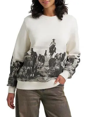 Wrangler Graphic Crewneck Sweatshirt - Egret