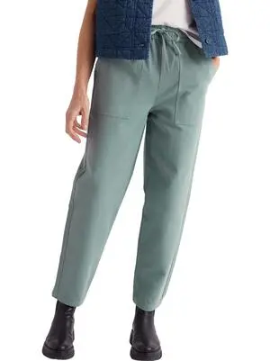 SEASALT CORNWALL Sholl Organic Cotton Crop Trousers - Lichen