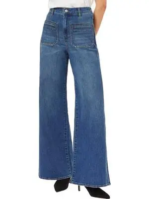 HABITUAL Emerson Patch Pocket High Waist Relaxed Flare Jeans