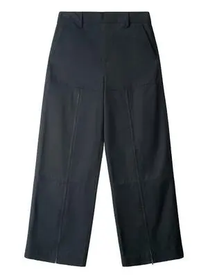 Staud Miller Cotton Wide Leg Pants - Black
