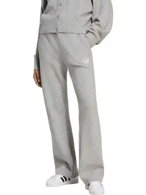Adidas Essentials Wide Leg Knit Pants - Medium Grey Heather