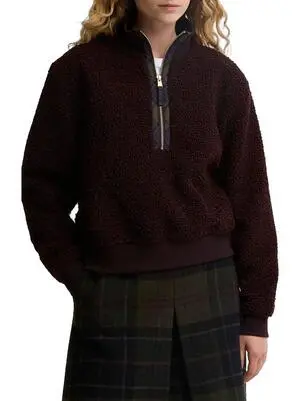 Barbour Fawne High Pile Fleece Pullover - Fig