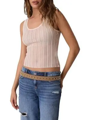 Guess Audrey Sheer Lurex Tank Top - F1ue-open