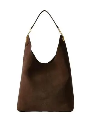 Veronica Beard Jour Suede Hobo Bag - Espresso