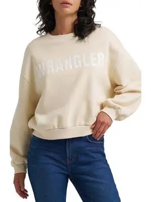 Wrangler Graphic Crewneck Sweatshirt - Whitecap Gray