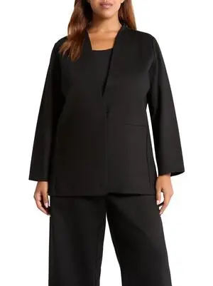 Eileen Fisher Collarless Blazer - Black