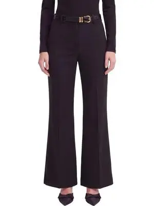 NOCTURNE Belted Straight Leg Trousers - Black