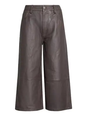 Staud Hunter Leather Culottes - Earth