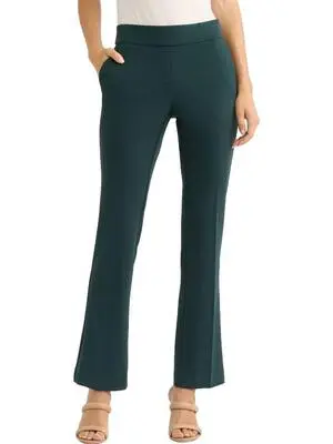 Anne Klein Slash Pocket Crepe Pull-on Pants - Treeline