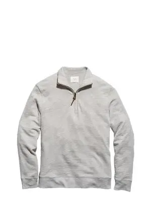 Billy Reid French Terry Half-zip Pullover - Silver