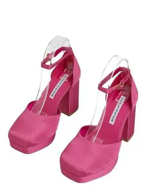 Charlotte Stone Libby Ankle Strap Platform Pumps - Fandango