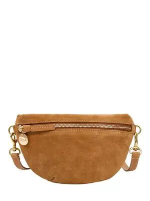 Clare V. Petite Suede Fanny Pack - Caramel