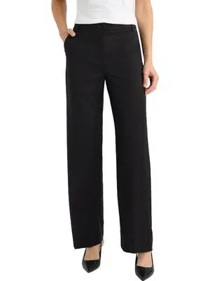 EMME Straight Leg Career Pants - Black