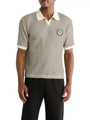 HONOR THE GIFT Stripe Knit Polo - Bone
