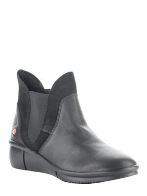 Fly London Ankle Bootie With Wedge Sole - Black