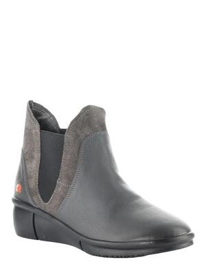 Fly London Ankle Bootie With Wedge Sole - Grey