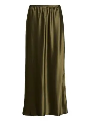 LESET LESET Barb Satin Midi Skirt