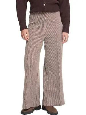 ICHI Kate Twillish Wide Leg Pants - Java/almond Milk