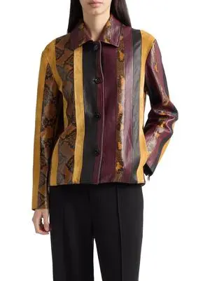 Proenza Schouler Sirine Leather Jacket - Gold Multi