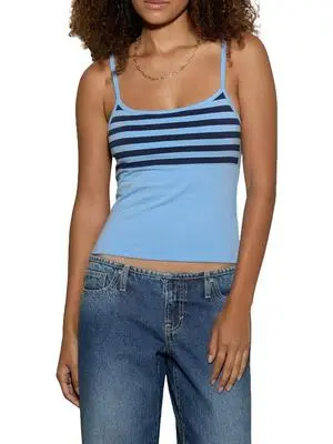 PACSUN Lottie Striped Tank Top - Blue