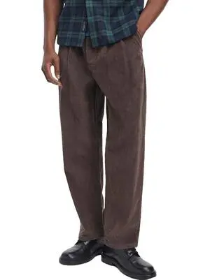 Rag & Bone Pleated Corduroy Baggy Chino Pants - Brown