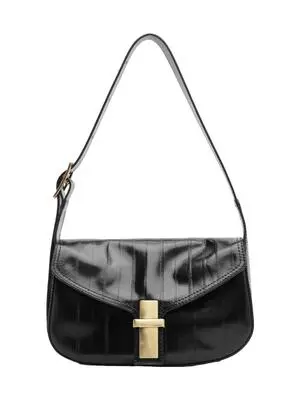 AREZZO Blair Small Leather Shoulder Bag - Black
