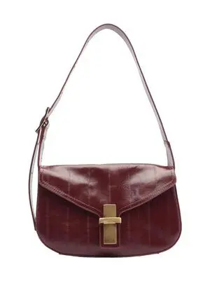 AREZZO Blair Small Leather Shoulder Bag - Fresh Ruby