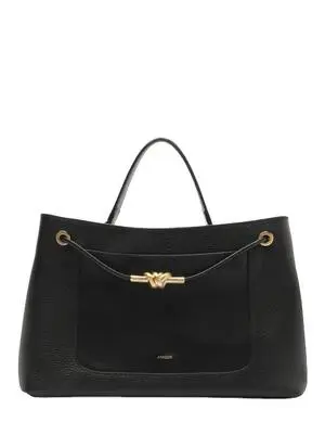 AREZZO Delphine Large Leather Shopper - Black