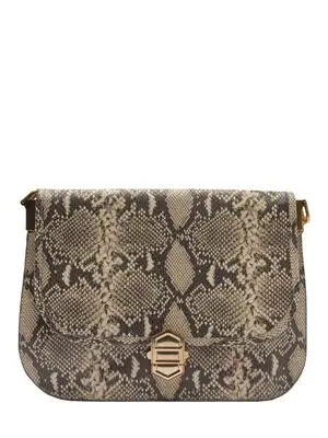 AREZZO Everly Small Leather Crossbody - Snake