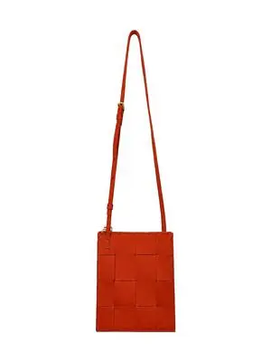 Écotorie Polly Woven Leather Crossbody Bag - Rust