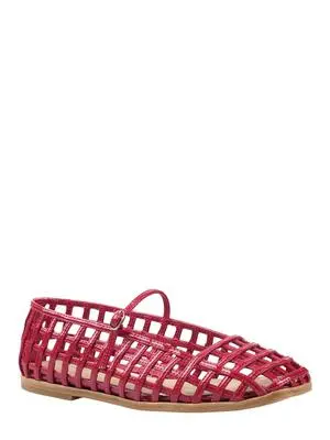 ZIGI Dawsen Mary Jane Flat Red Leather