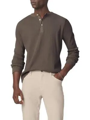 Joe's Jeans Long Sleeve Waffle Henley T-shirt - Tea Leaf