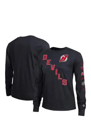 Champion New Jersey Devils "2-hit" Long Sleeve T-shirt - Black