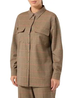Marina Rinaldi Wool Shirt Jacket - Camel