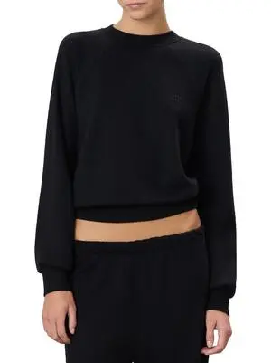 Eterne Shrunken Raglan Sweatshirt Black