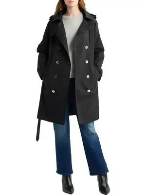 Michael Kors Hooded Trench Coat - Black