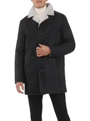 Gorski Genuine Shearling Stroller - Black Pattern/white