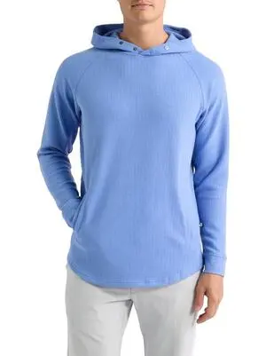 SWANNIES Luke Hoodie With Textured Finish And Snap Closure - Cornflower