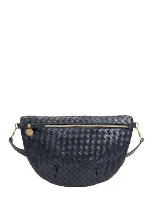 Clare V. Medium Grande Fanny Woven Leather Belt Bag - Twilight