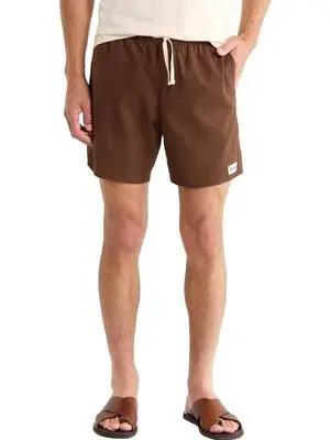 RHYTHM Classic Linen Jam Shorts Chocolate