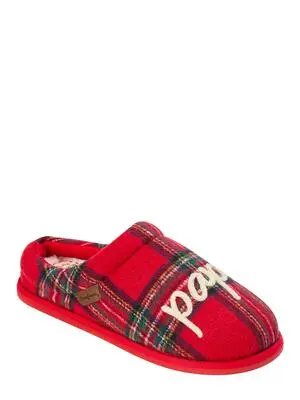 DEARFOAMS Cozy Clogs With Embroidered Detailing - Cayenne