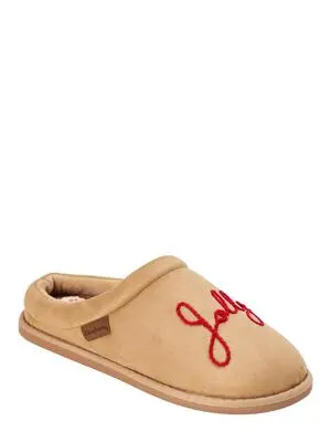 DEARFOAMS Cozy Clogs With Embroidered Detailing - Desert